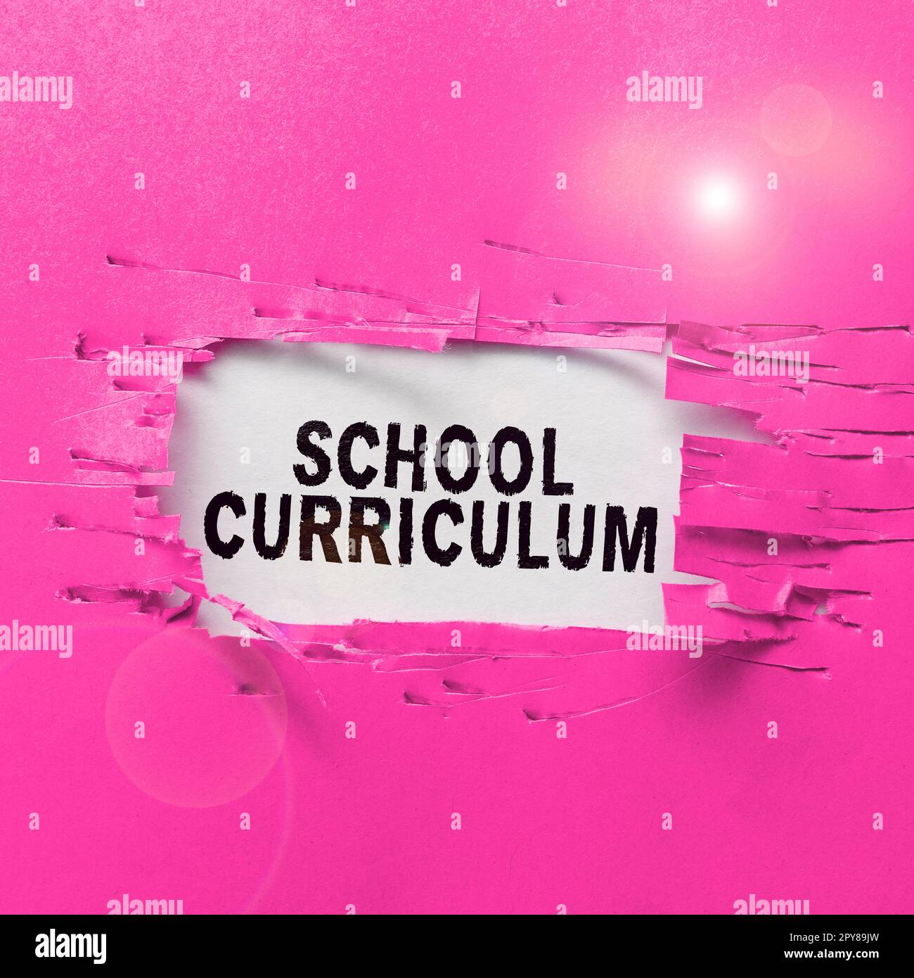 Sign displaying School Curriculum. Word for designed to provide ...