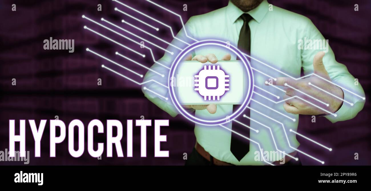 Inspiration showing sign Hypocrite. Internet Concept Medical condition ...