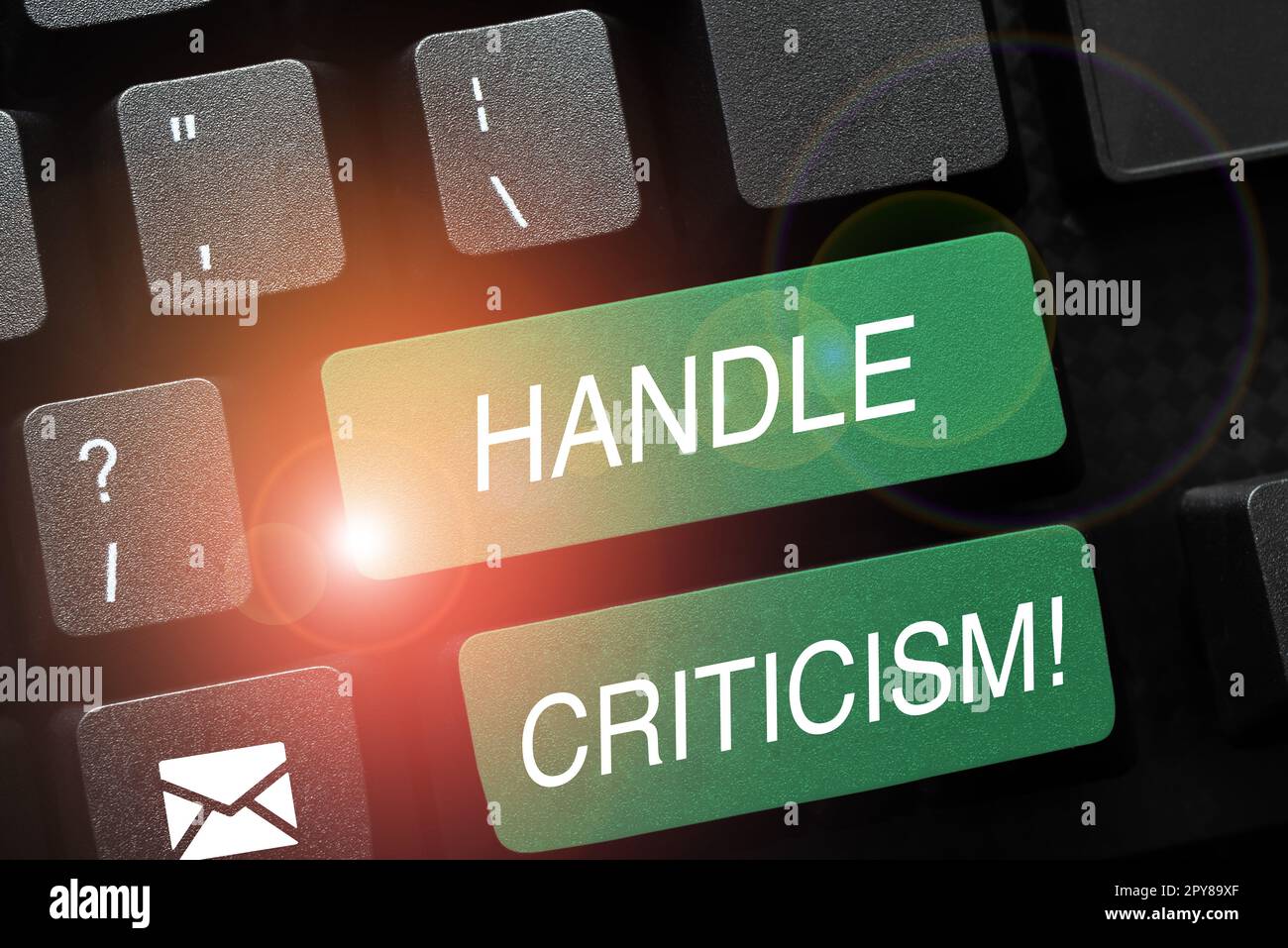 Hand writing sign Handle Criticism. Concept meaning process of ...