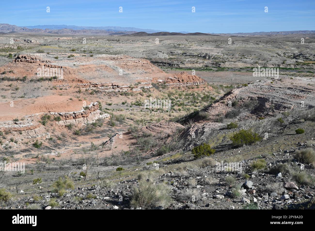 Dried up water inlet due to drought at Lake Mead in Nevada, USA Stock ...