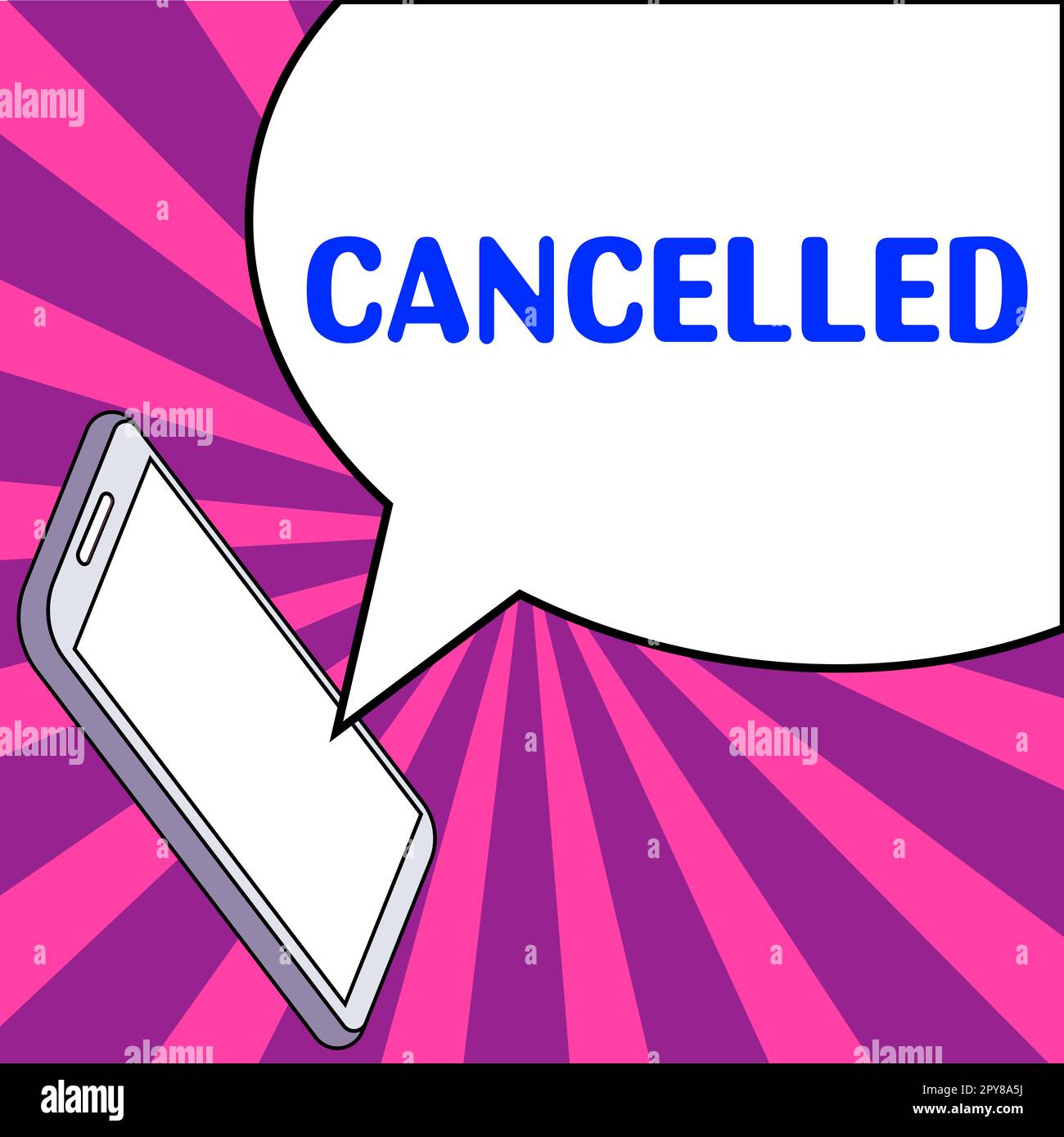 Sign displaying Cancelled, Word Written on decide or announce that ... Sign displaying Cancelled, Word Written on decide or announce that ...