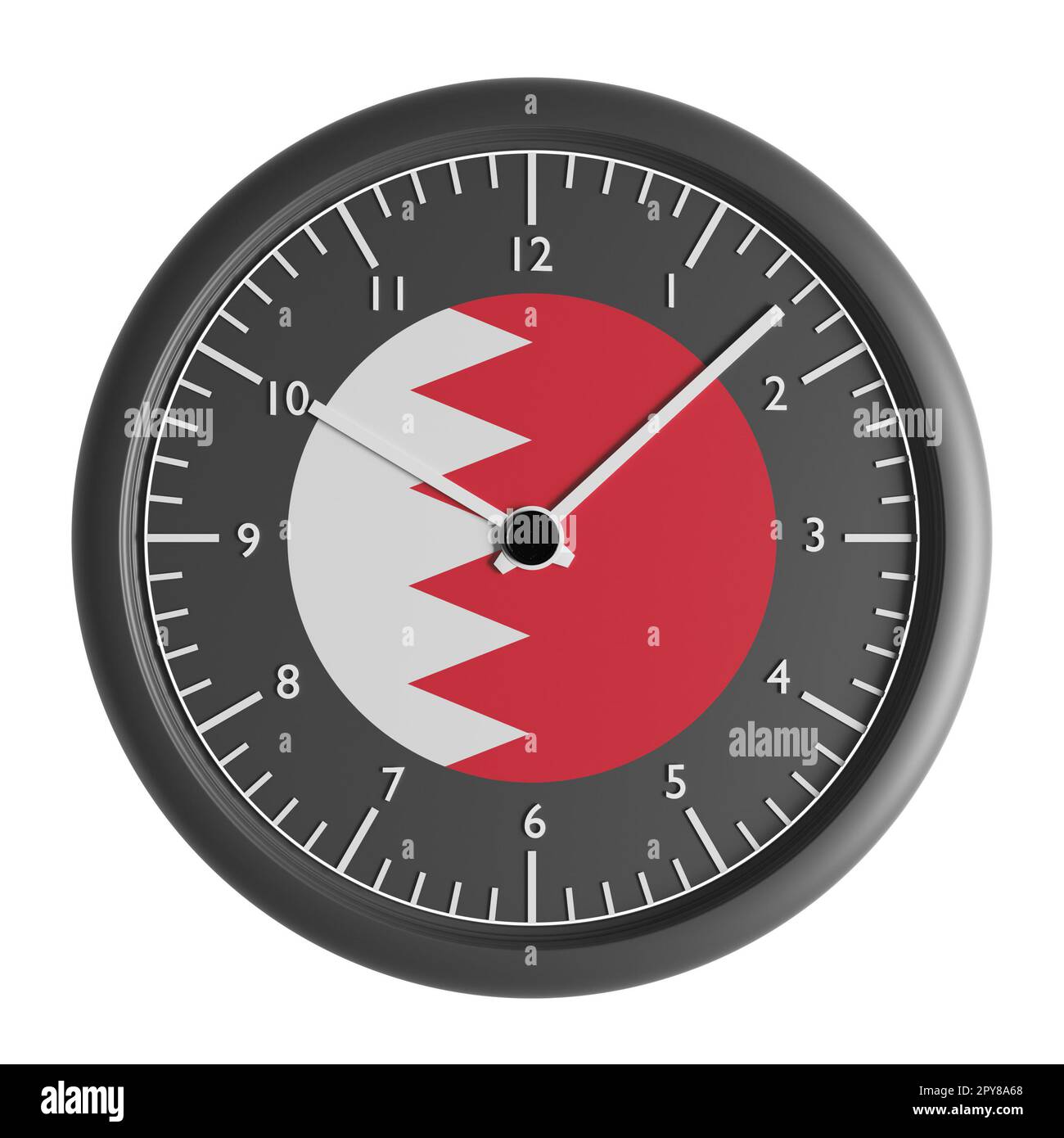 Signs and symbols. Design element. 3D illustration. Wall clock with the ...