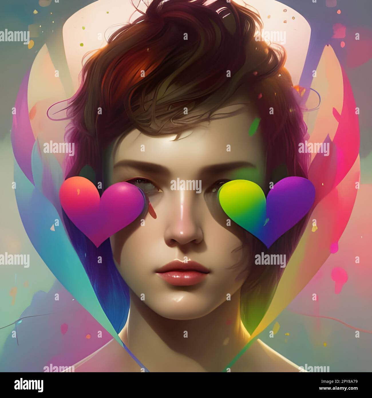 Artificial intelligence generated fantasy image of an ethereal female ...