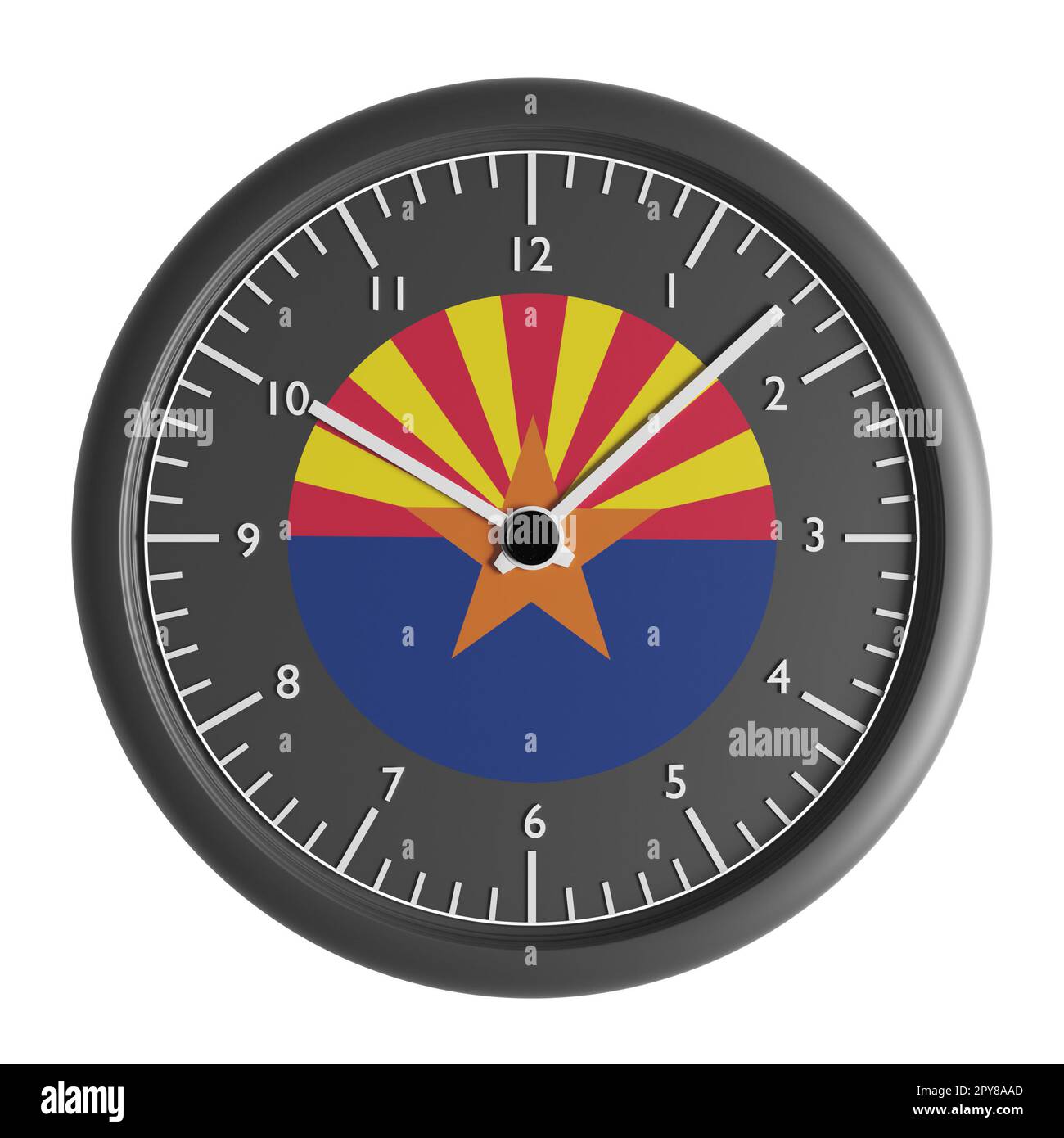 Signs and symbols. Design element. 3D illustration. Wall clock with the ...