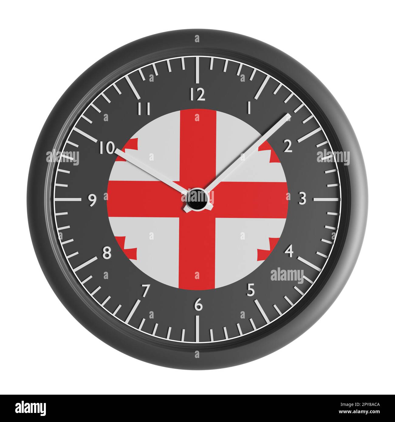 Signs and symbols. Design element. 3D illustration. Wall clock with the ...