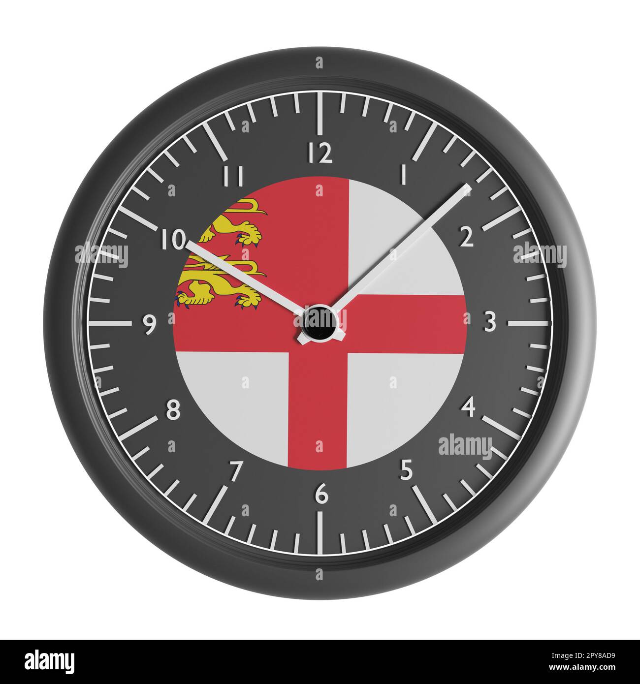 Signs and symbols. Design element. 3D illustration. Wall clock with the ...