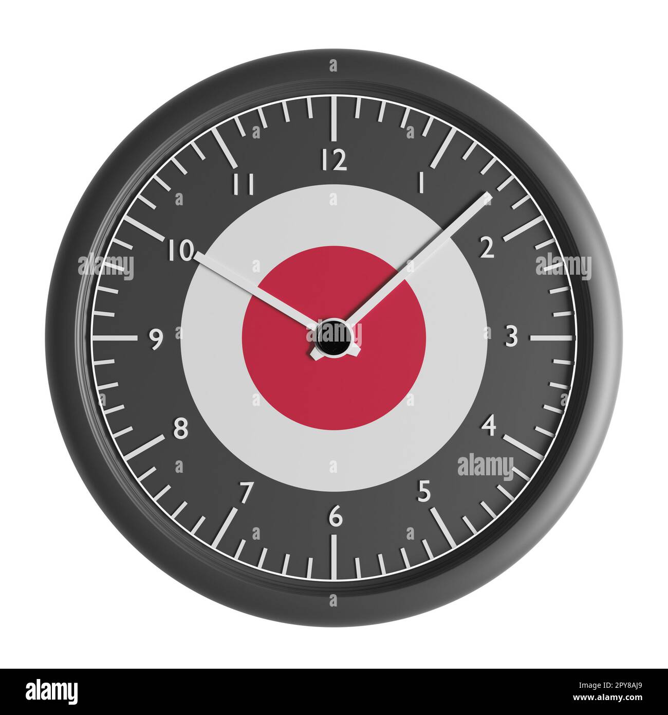 Signs and symbols. Design element. 3D illustration. Wall clock with the ...