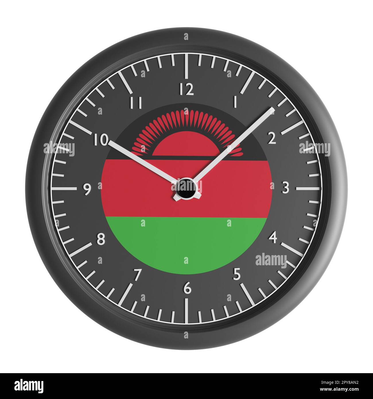 Signs and symbols. Design element. 3D illustration. Wall clock with the ...