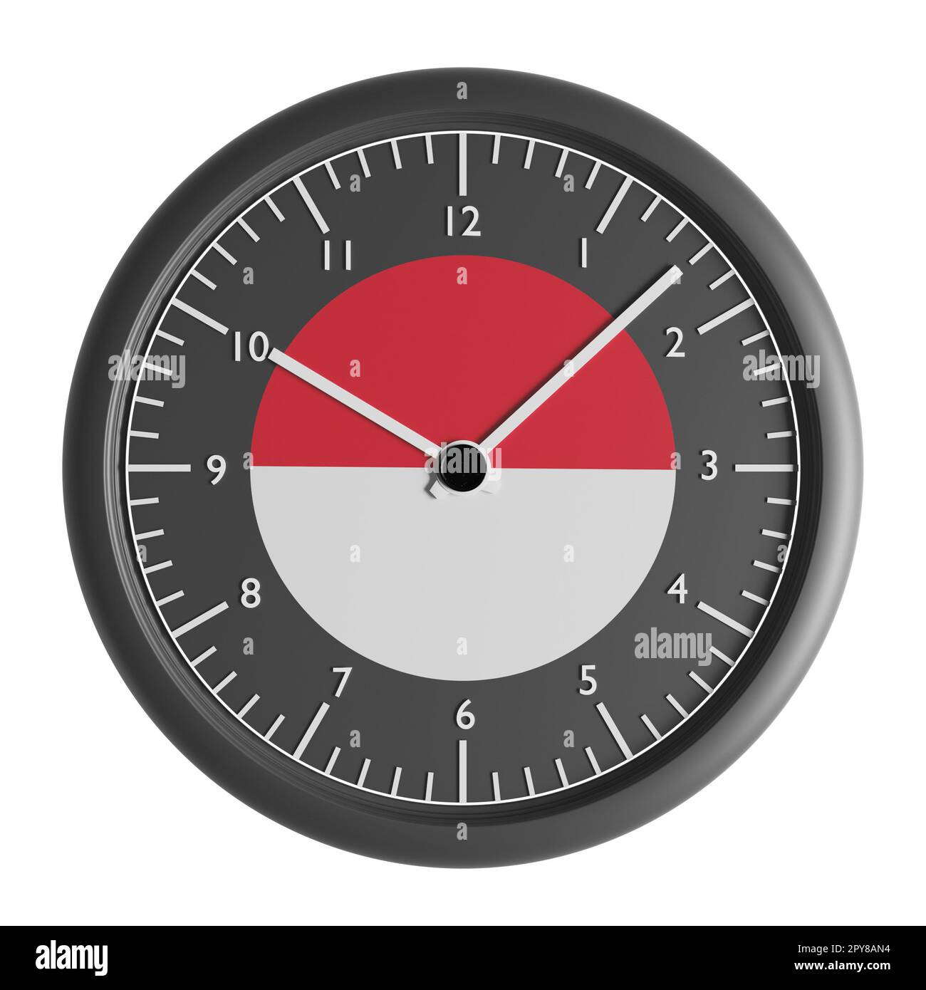 Signs and symbols. Design element. 3D illustration. Wall clock with the ...