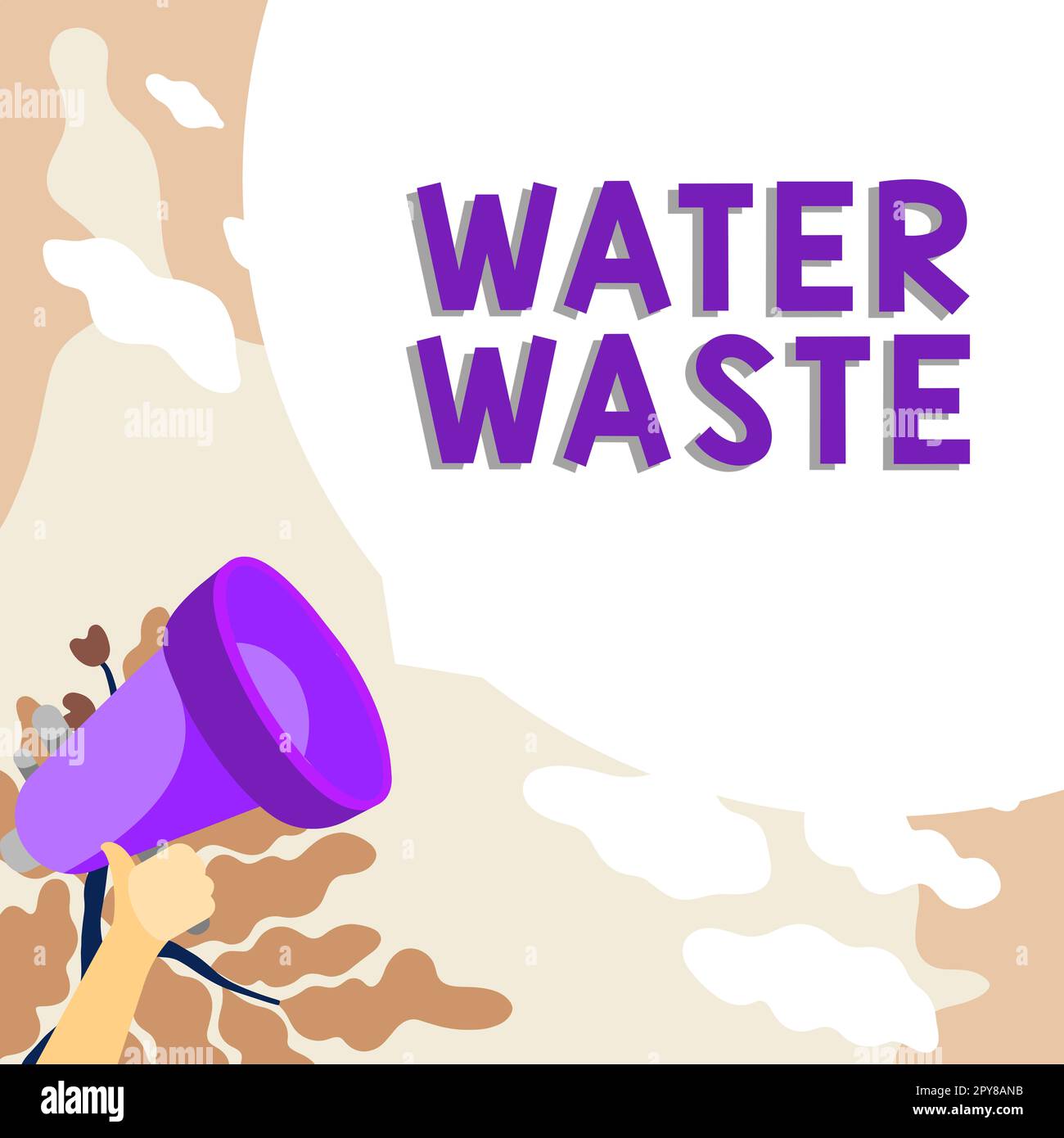 Conceptual display Water Waste. Business overview liquid that has been ...