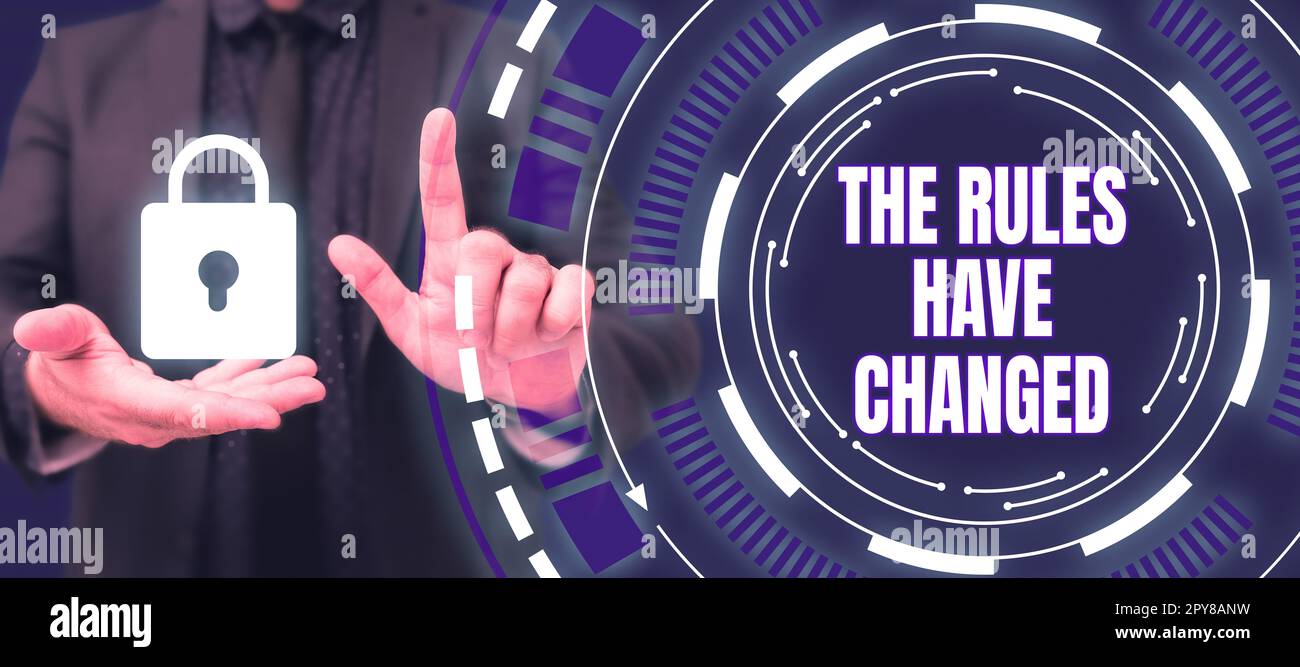 Inspiration showing sign The Rules Have Changed. Internet Concept the ...