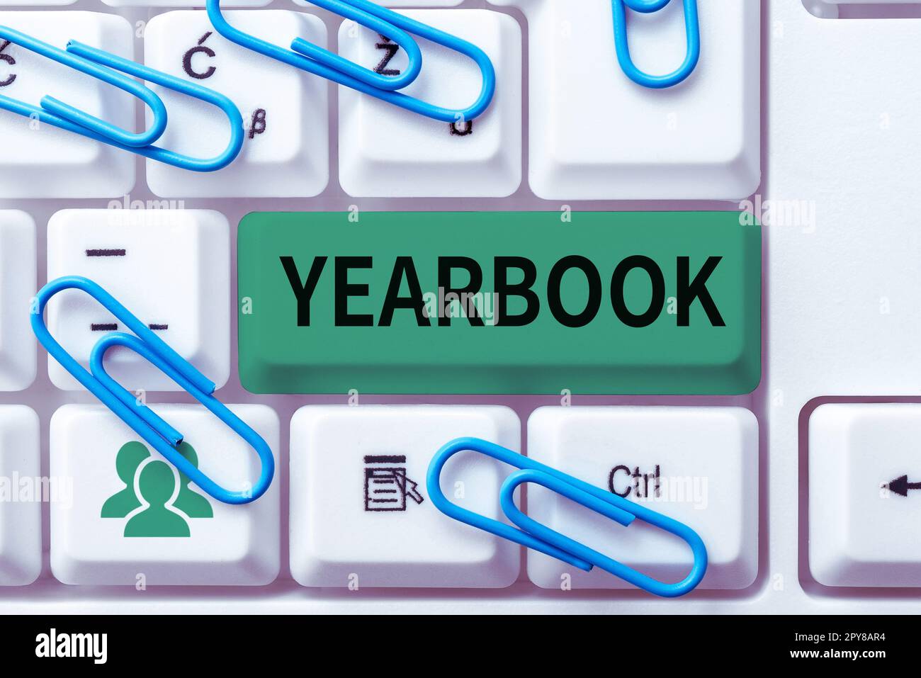 Text sign showing Yearbook. Business approach publication compiled by ...
