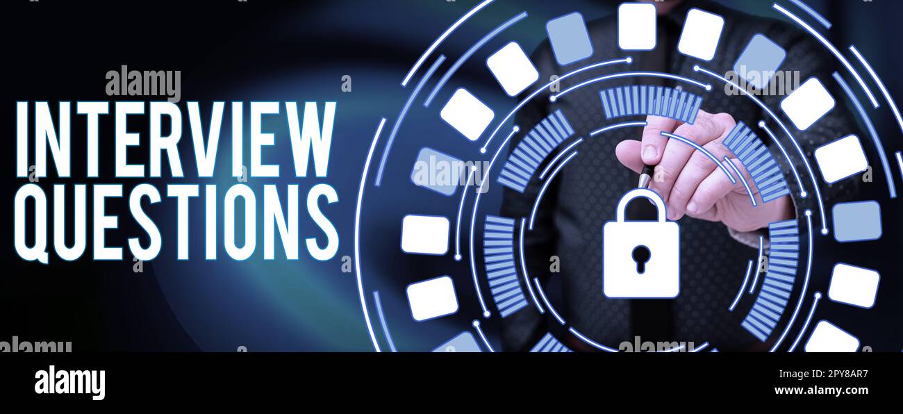 Handwriting text Interview Questions. Business concept Typical topic ...