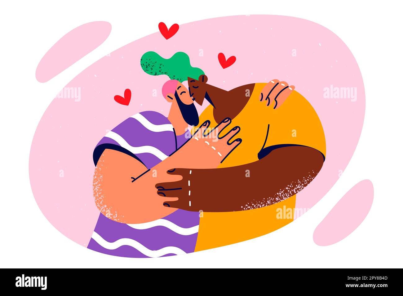 Passionate couple kissing in Cut Out Stock Images & Pictures - Alamy