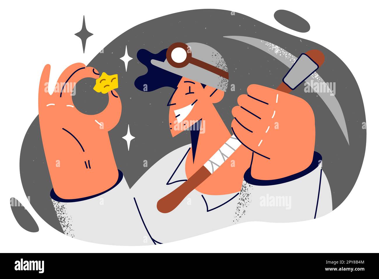 Man miner holds gold nugget rejoices in long-awaited extraction of ...