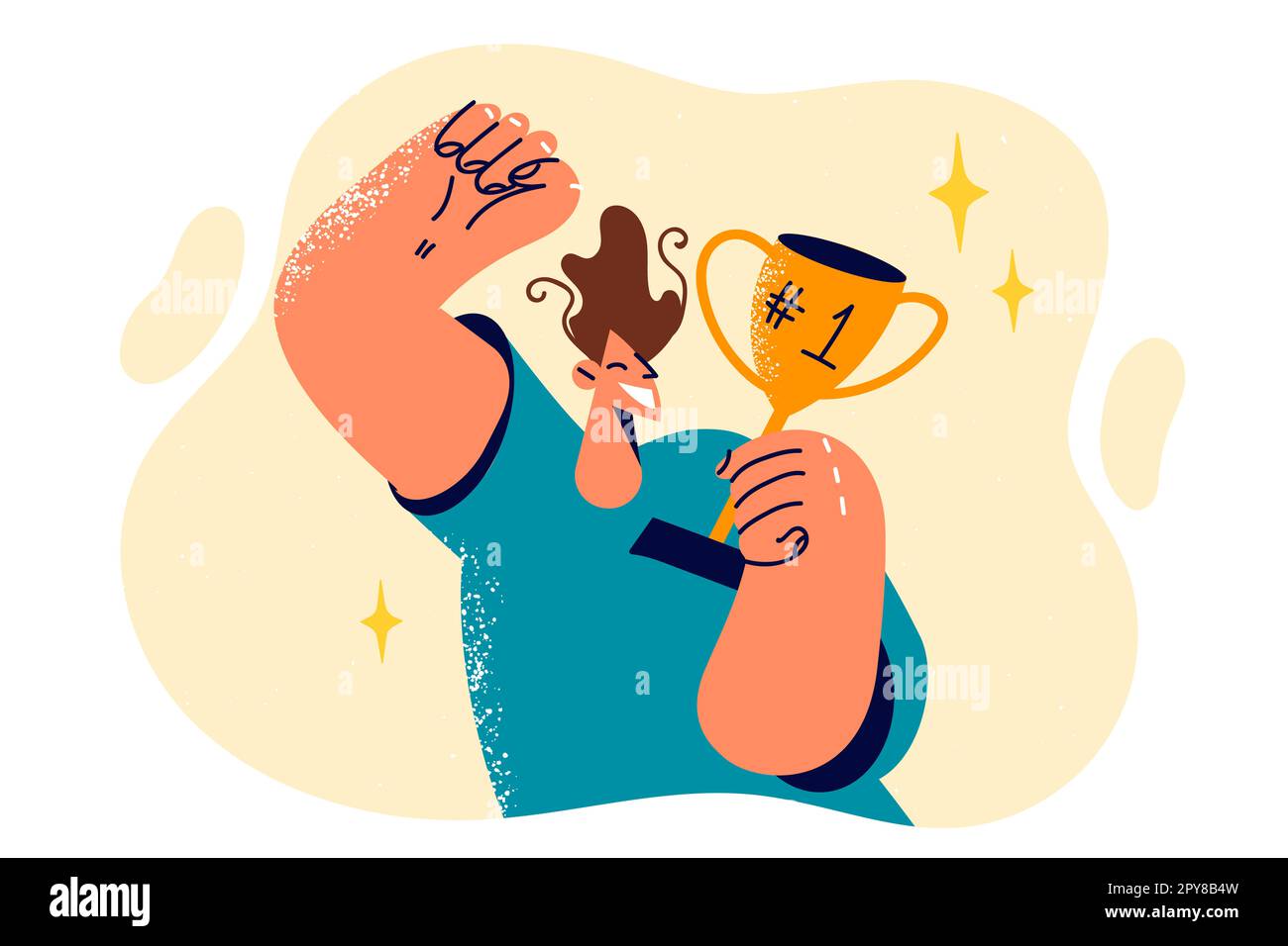 Man received golden cup of winner rejoices at long-awaited victory and ...