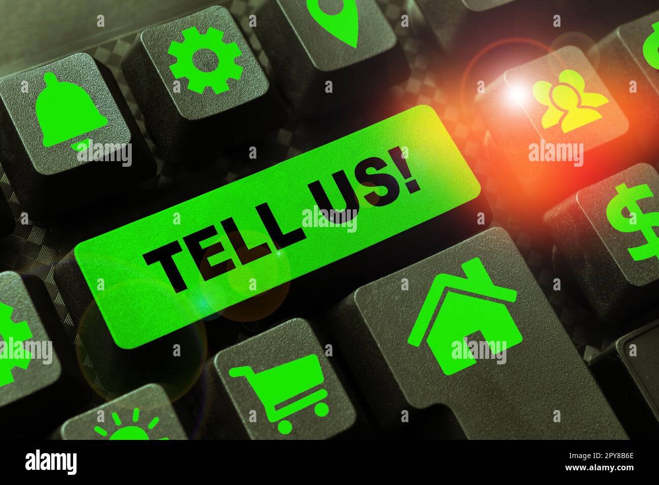 Text showing inspiration Tell Us. Business showcase communicate ...