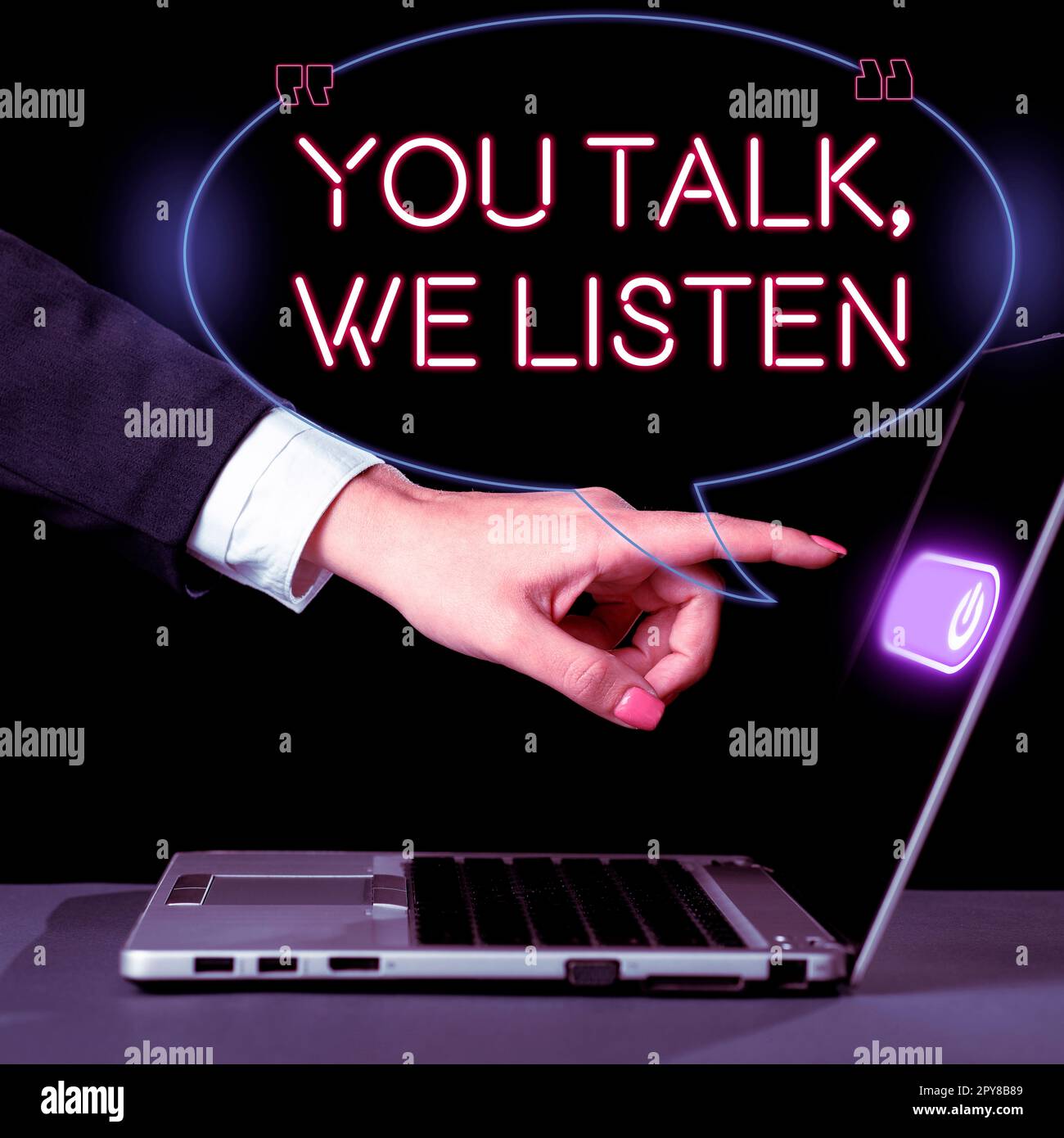 Handwriting text You Talk, We Listen. Business overview Two Way ...