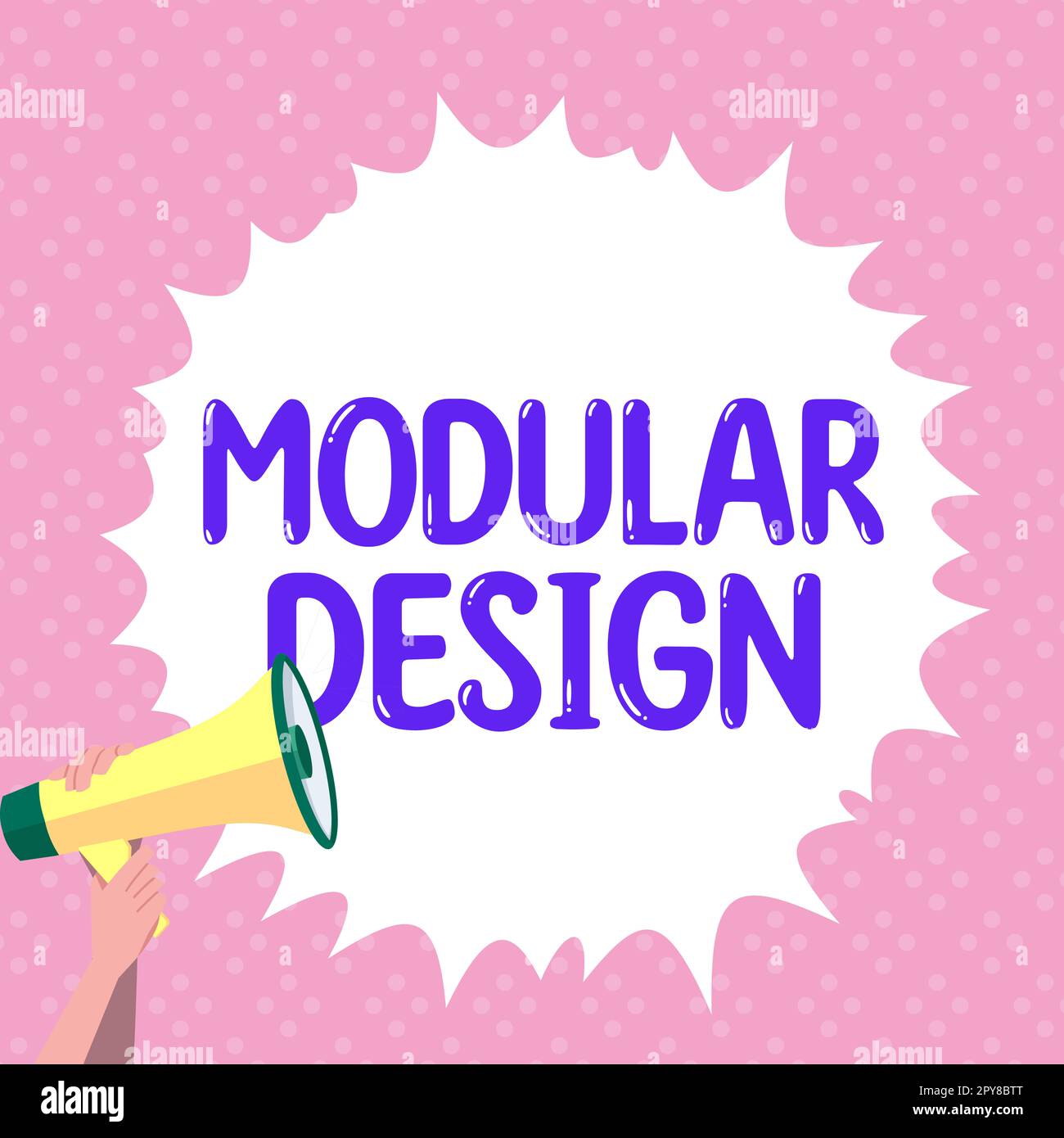 Writing displaying text Modular Design. Internet Concept product ...