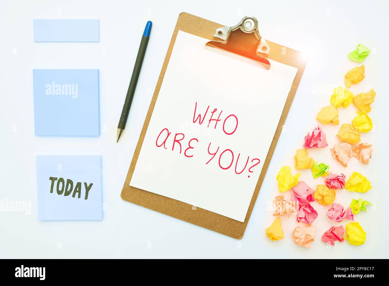 Text sign showing Who Are You. Business concept Identify yourself ...