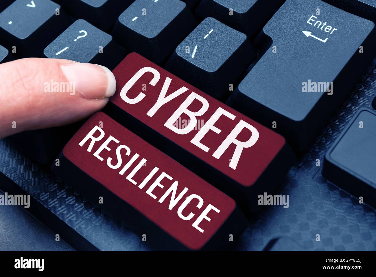 Hand writing sign Cyber Resilience. Business showcase measure of how ...