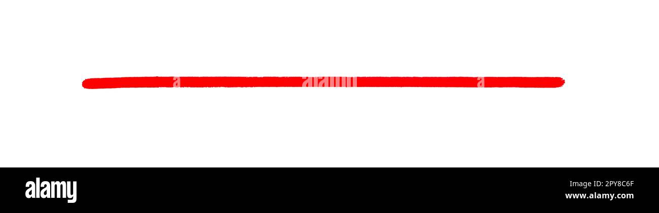 Long hand painted red stripe to underline Stock Photo - Alamy