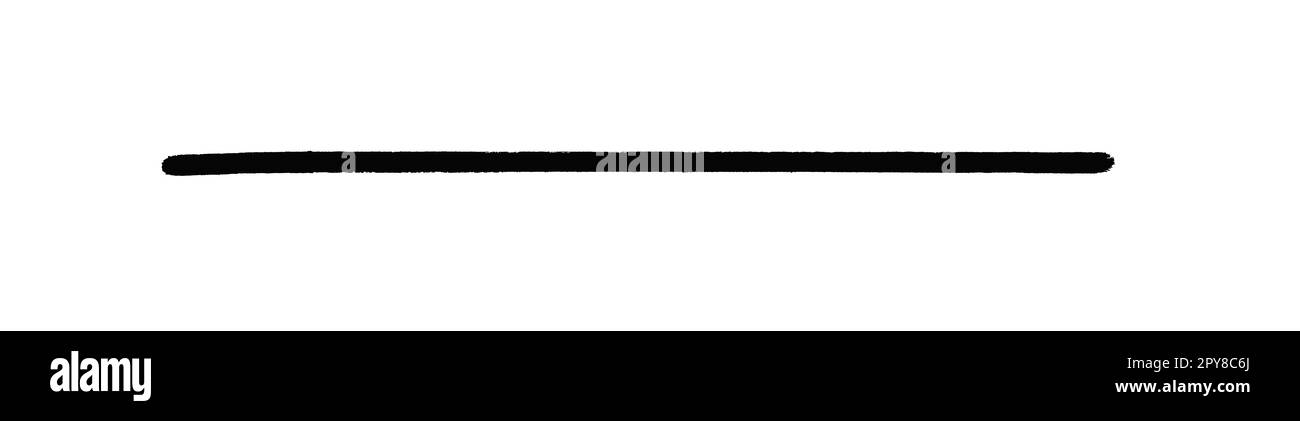 Long hand painted black stripe to underline Stock Photo - Alamy