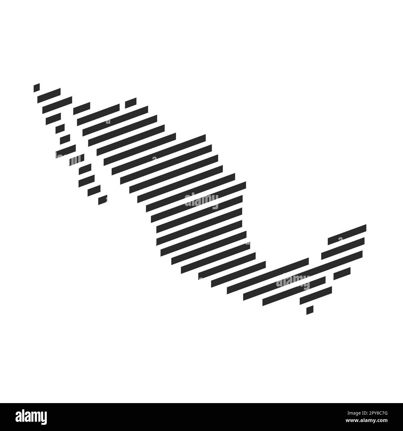 Diagonal black stripe map of Mexico Stock Photo - Alamy