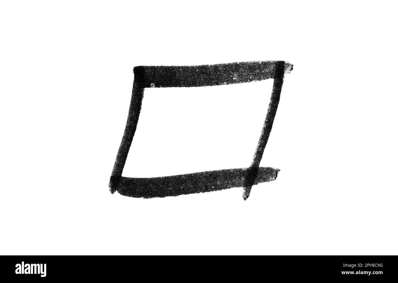 Dirty hand painted rectangle frame made with pencil black Stock Photo ...