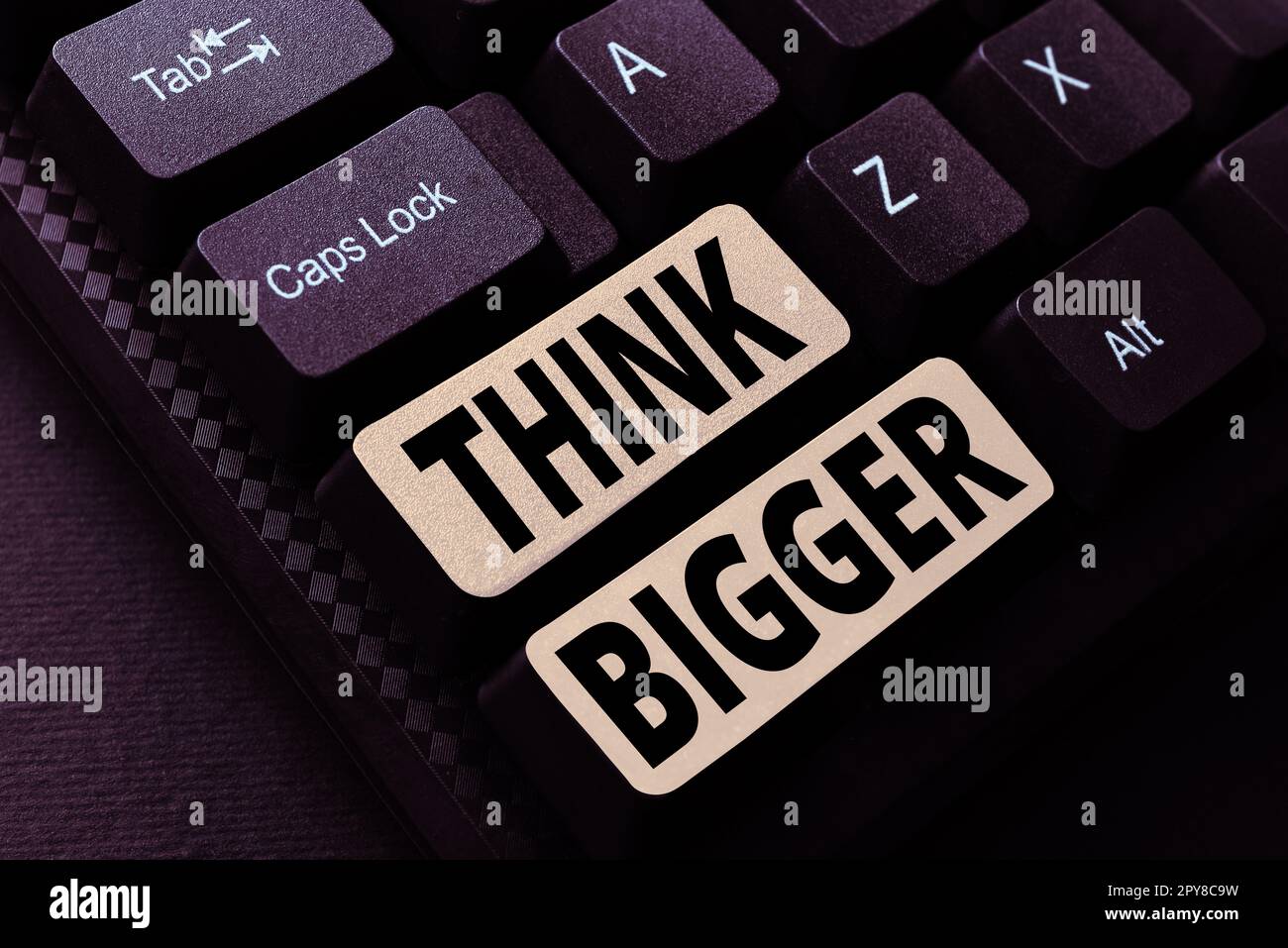Conceptual display Think Bigger. Conceptual photo being able to dream ... Conceptual display Think Bigger. Conceptual photo being able to dream ...