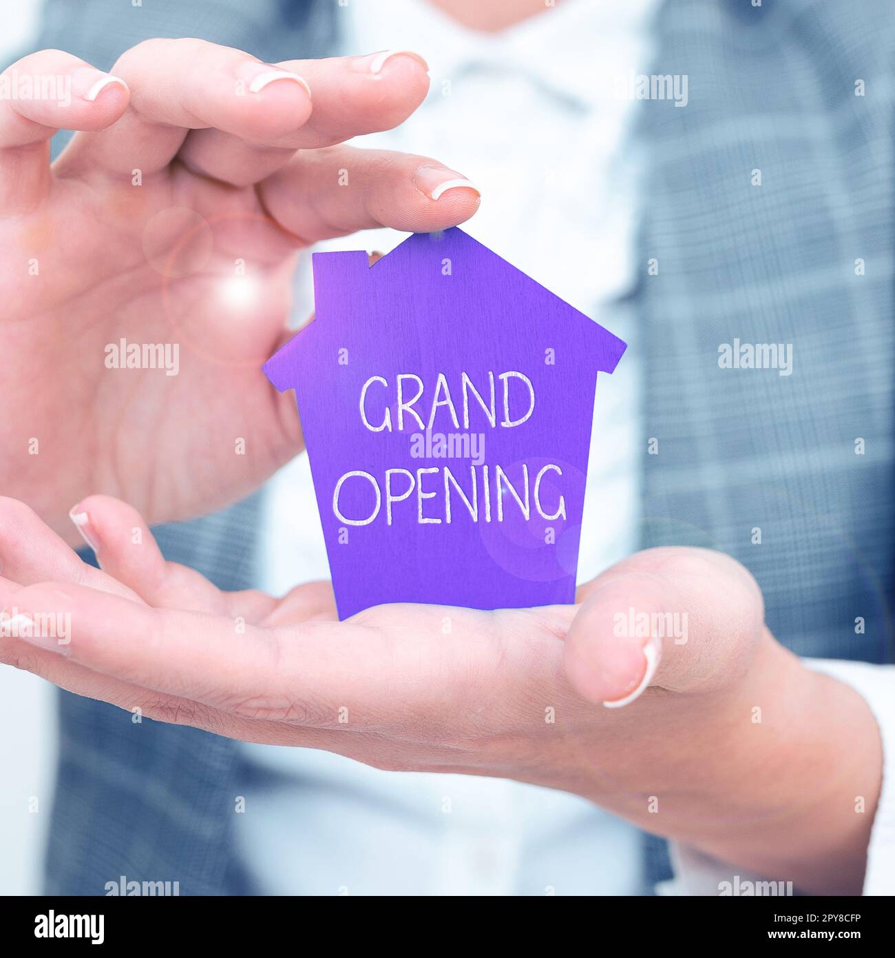 Inspiration showing sign Grand Opening. Concept meaning Ribbon Cutting ...