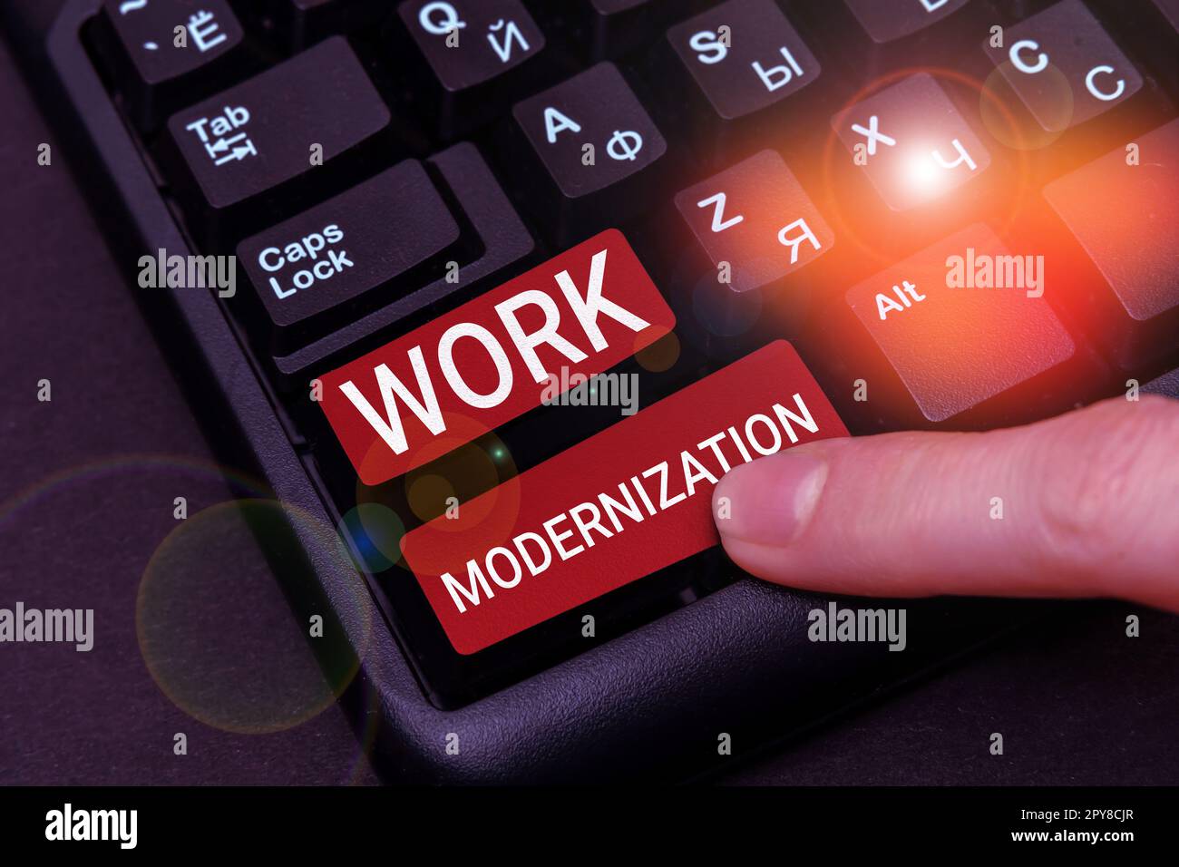 Text sign showing Work Modernization. Business overview changing ...