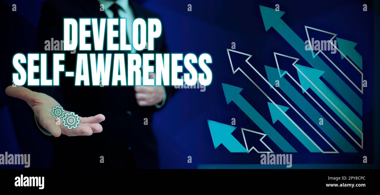 Writing displaying text Develop Self Awareness. Word for Improve sharp ...