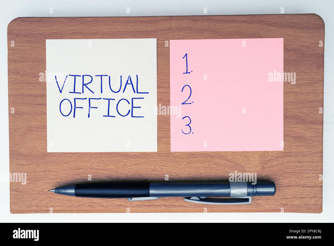 Hand writing sign Virtual Office. Business showcase Mobile work ...