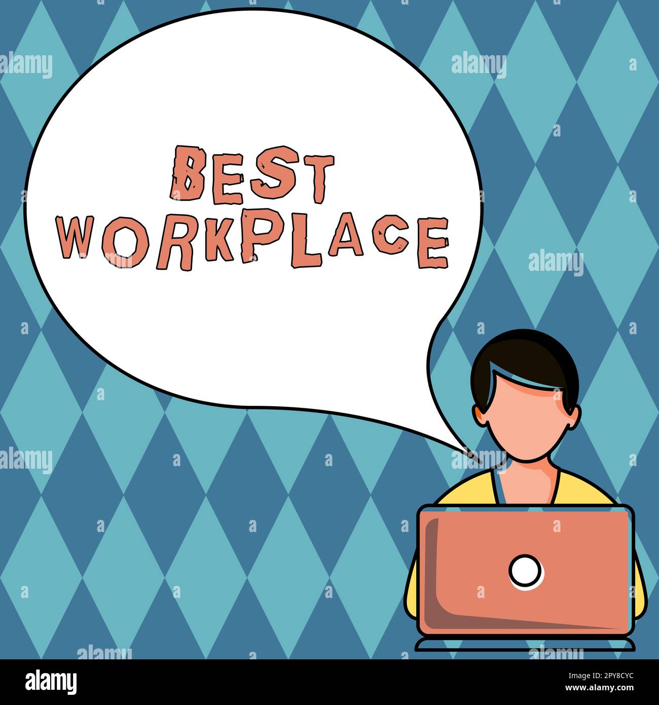 Conceptual caption Best Workplace. Business idea Ideal company to work ...