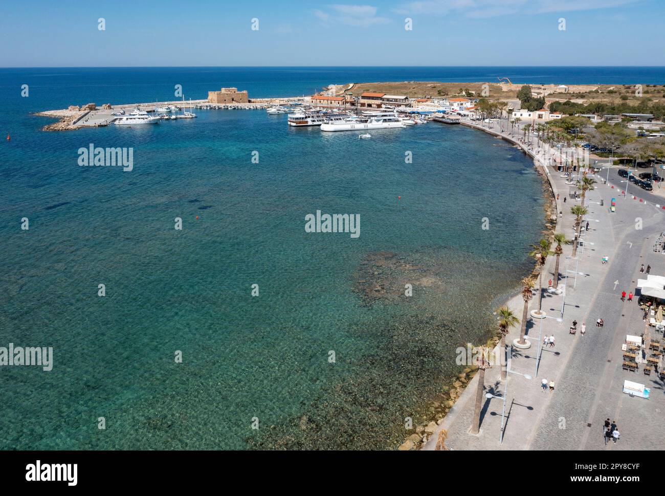Paphos fort drone hi-res stock photography and images - Alamy