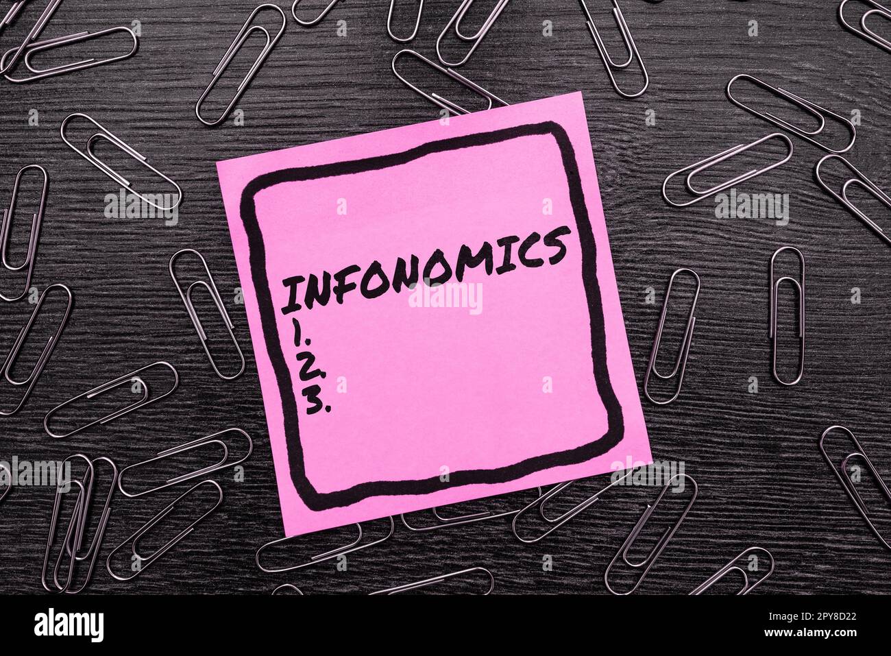 Text caption presenting Infonomics. Business approach visual image used ...