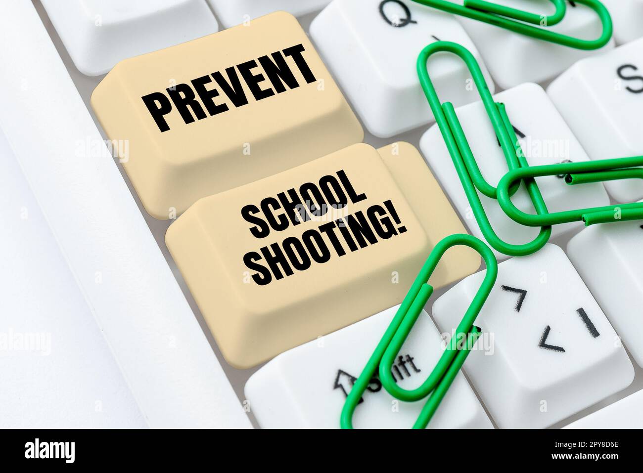 Handwriting text Prevent School Shooting. Word Written on actions ...