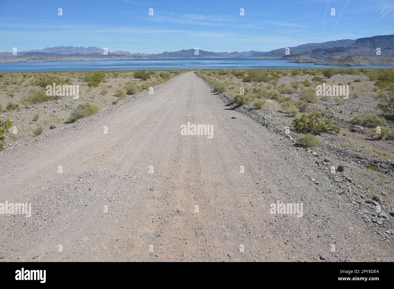 Low water levels due to drought at Lake Mead in Nevada, USA Stock Photo ...