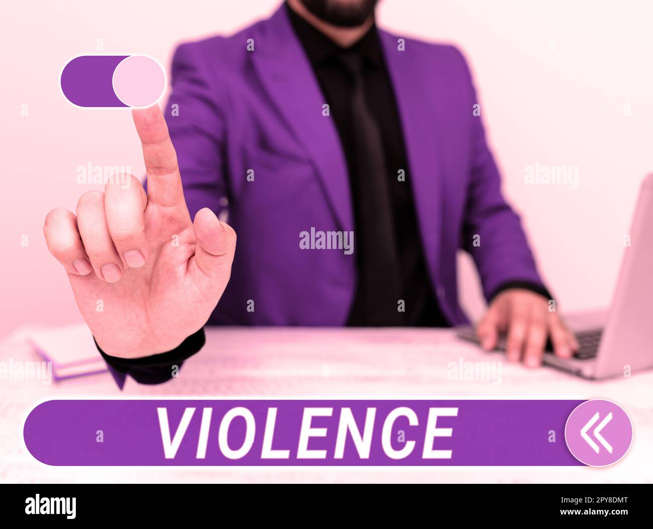 Sign displaying Violence. Business approach the use of physical force ...