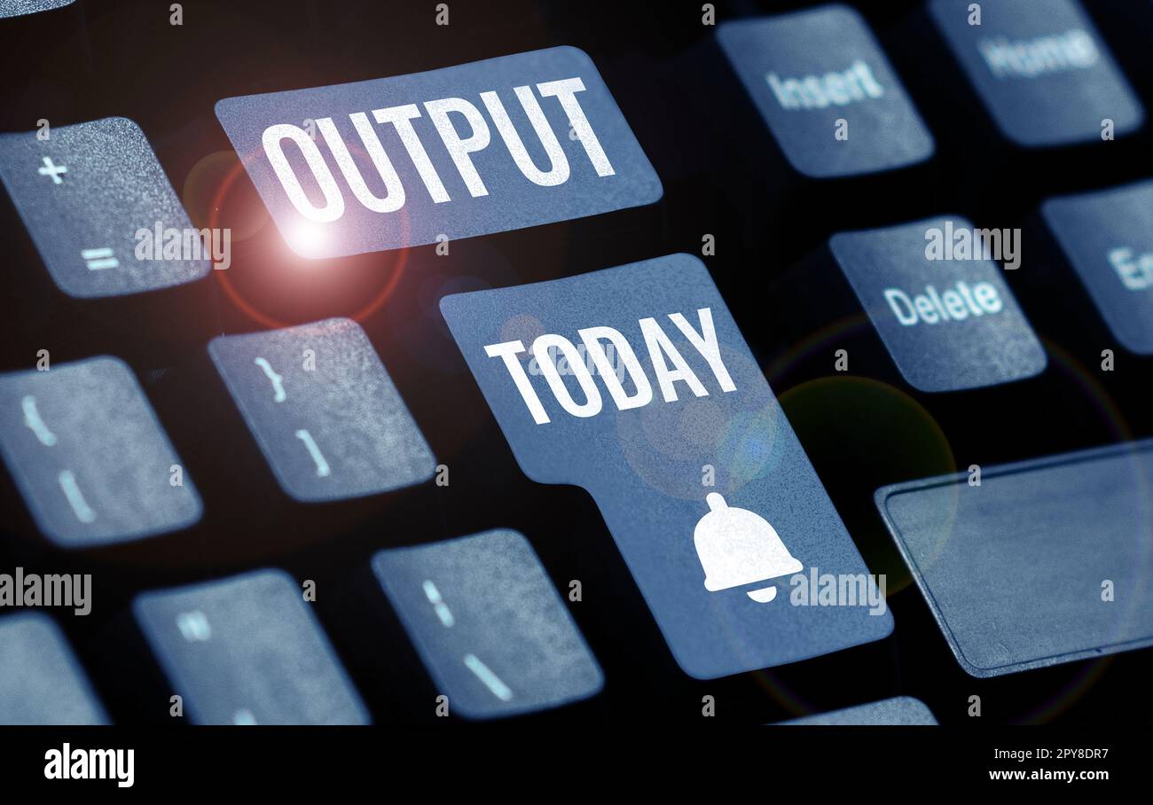 Text Caption Presenting Output Word Written On The Final Result Of