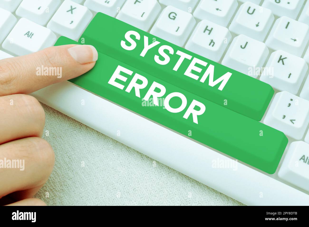 Sign displaying System Error. Business overview Technological failure ...