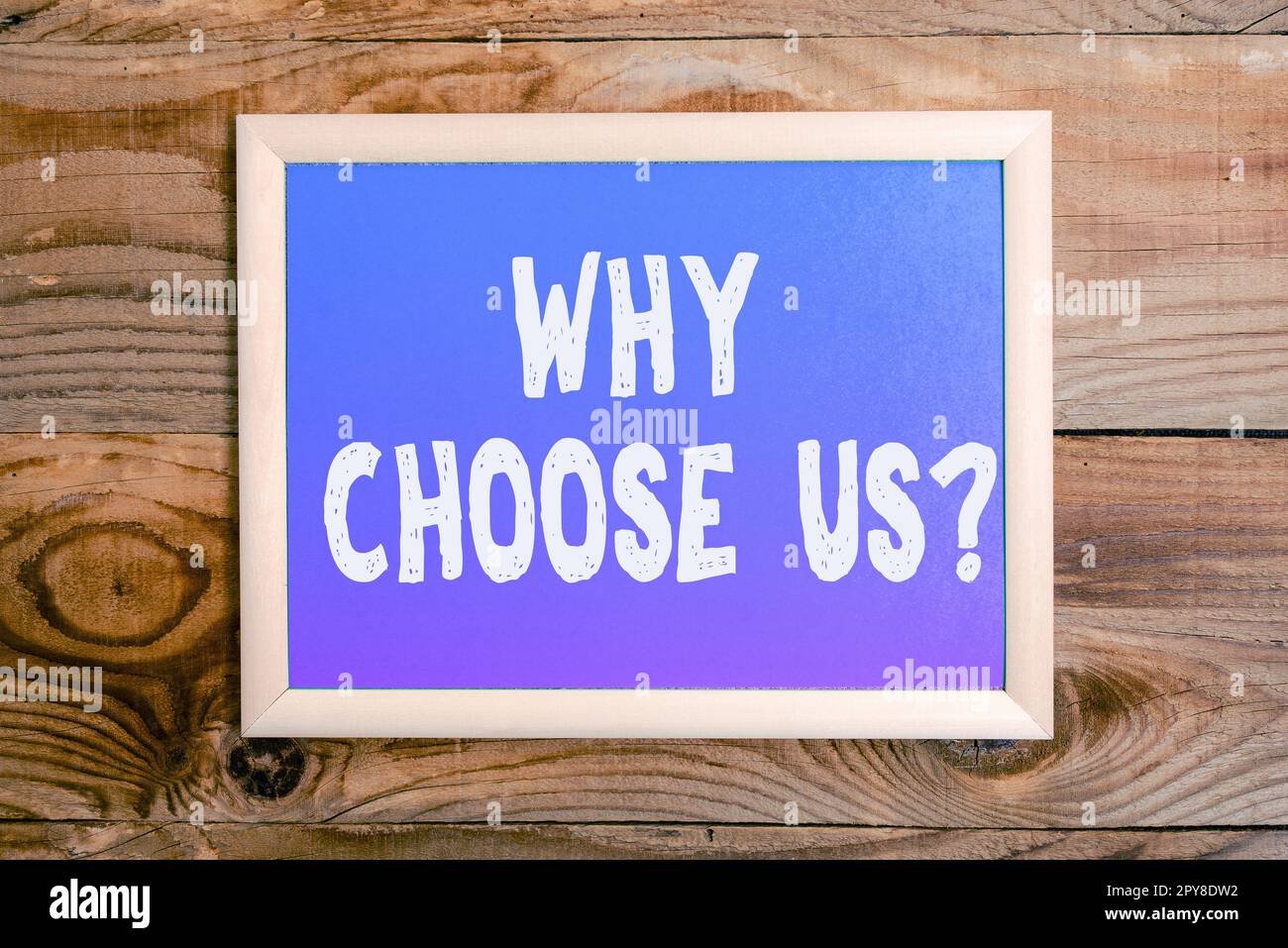 Hand writing sign Why Choose Us. Internet Concept Reasons for choosing ...