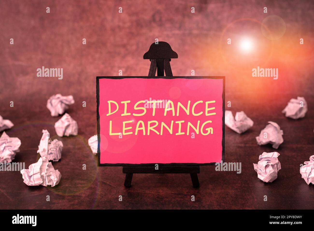 Sign displaying Distance Learning. Conceptual photo educational ...