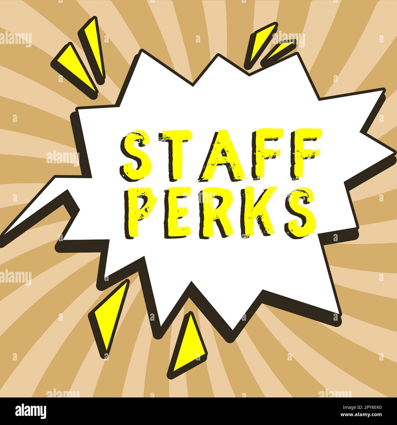 Text sign showing Staff Perks. Business overview Workers Benefits ...