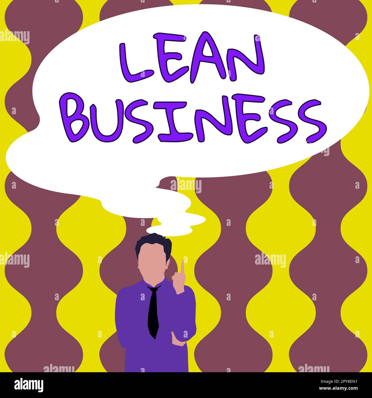 Handwriting text Lean Business. Word Written on improvement of waste ...