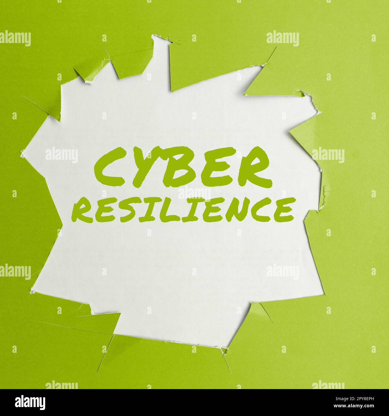 Hand writing sign Cyber Resilience. Business overview measure of how ...