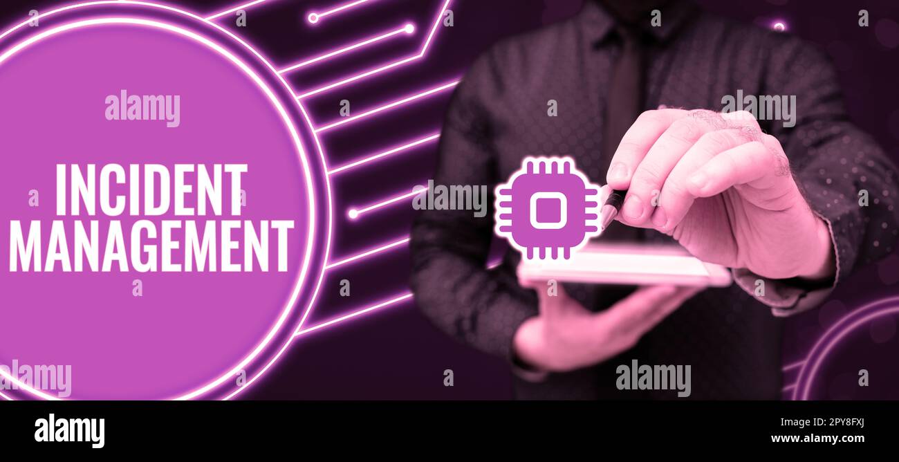 Handwriting text Incident Management, Business overview Process to ... Handwriting text Incident Management, Business overview Process to ...