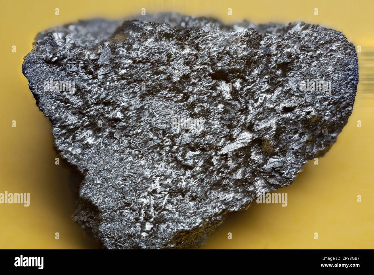 Pyrolusite crystals in close-up Stock Photo - Alamy