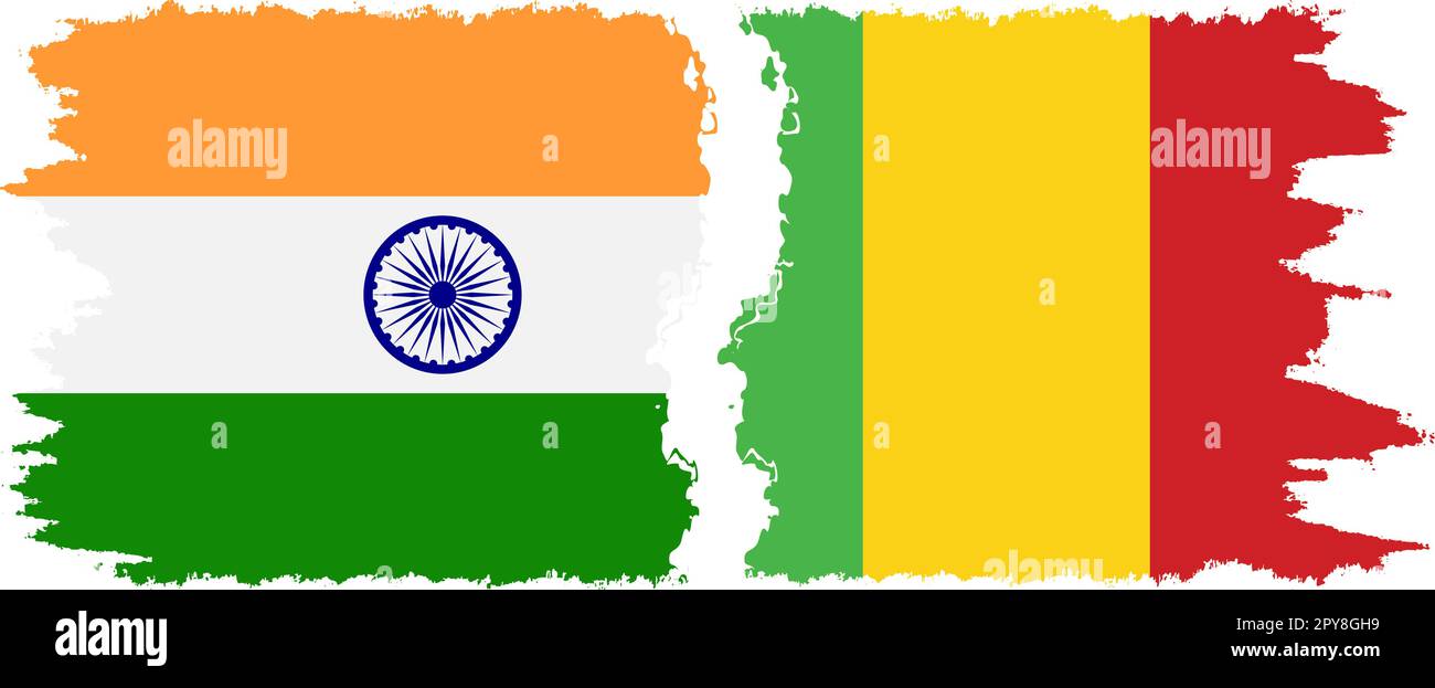 Mali and India grunge flags connection, vector Stock Vector Image & Art ...